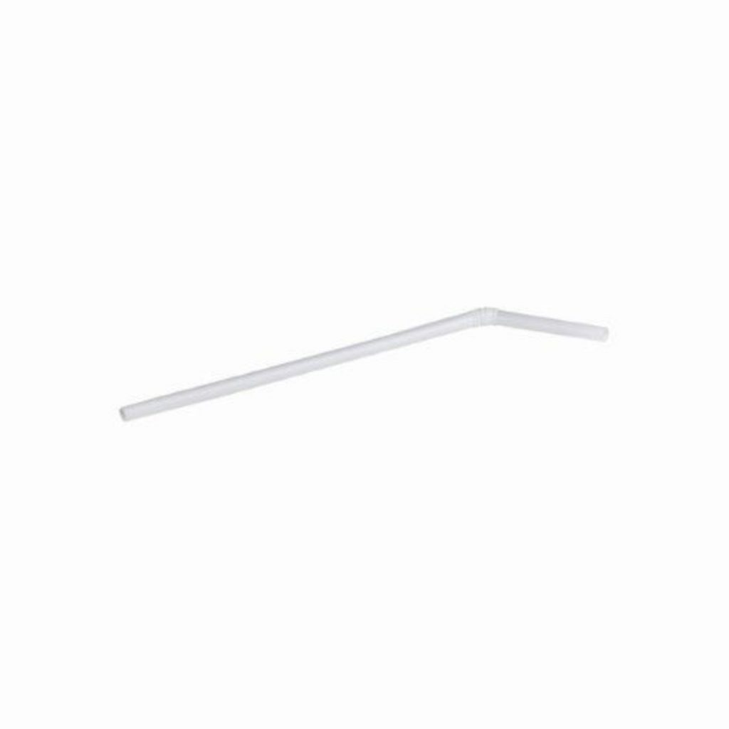 8IN 6MM PP WHITE FLEX STRAW - Ban Teck Han